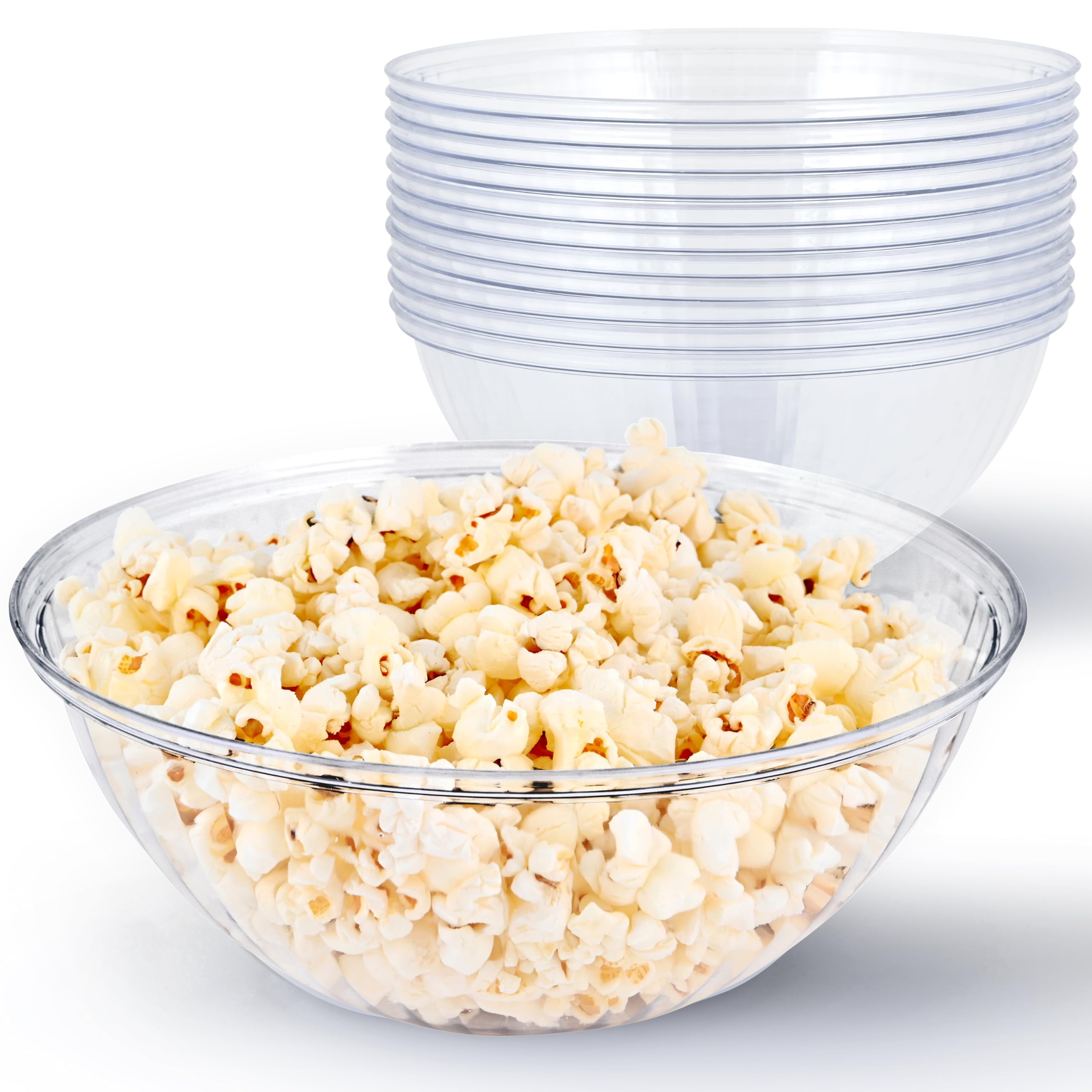 48 oz Clear Plastic DEF29 Serving Bowls (12 Disposable Candy Dishes ...