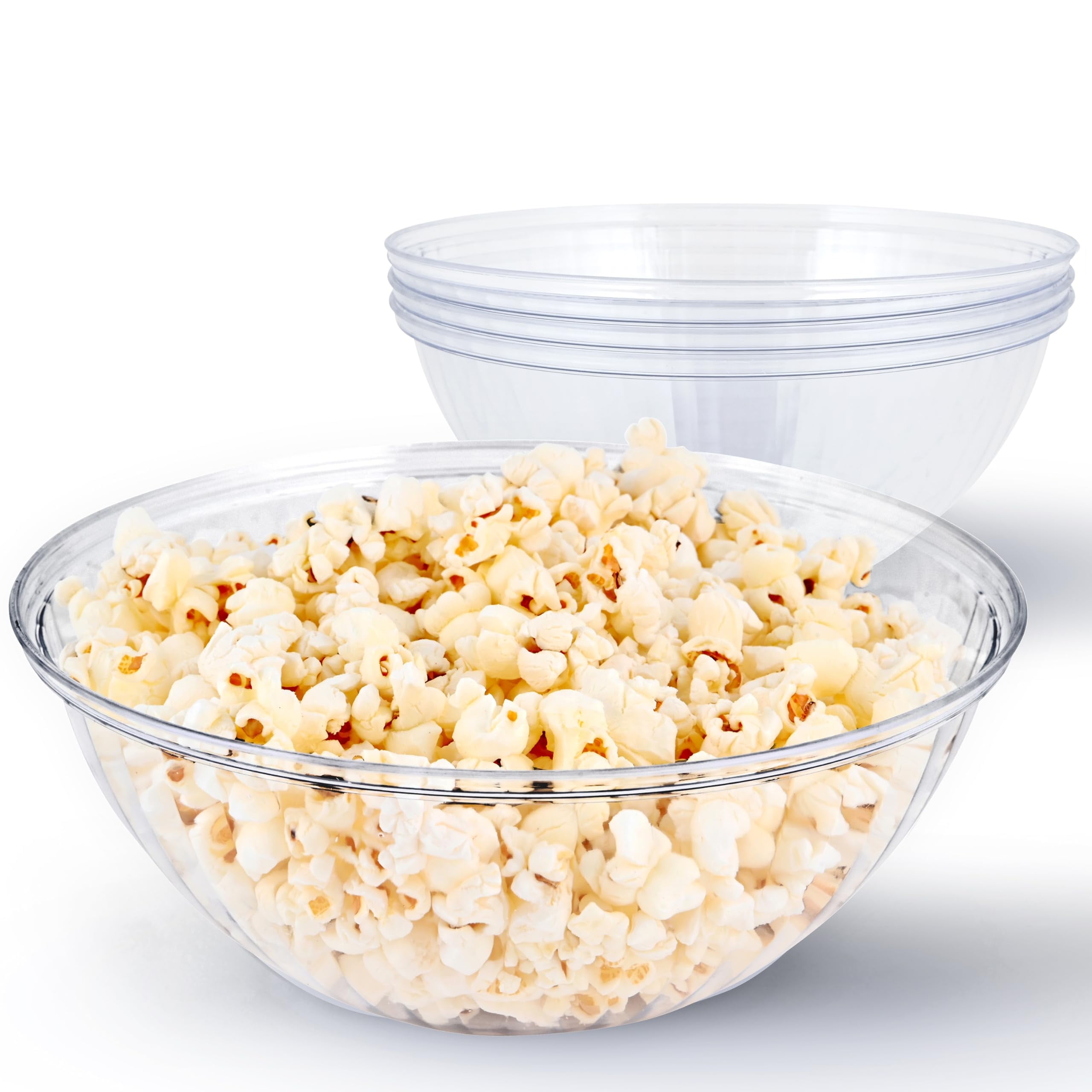 48 oz Clear Plastic Serving Bowls (4 Pack) Disposable Candy Dishes ...