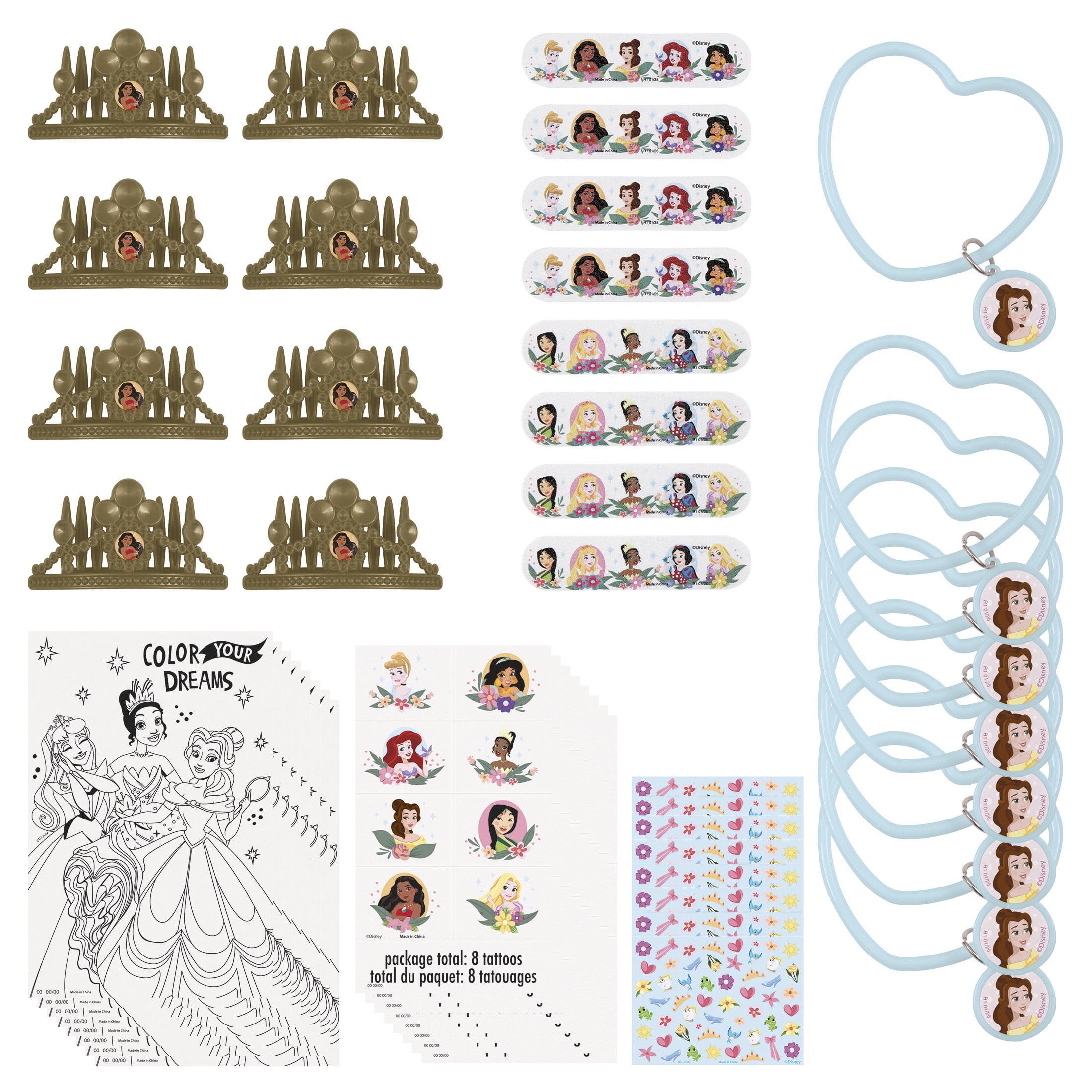Disney Princess Assorted Favor Pack, 48pc - Walmart.com