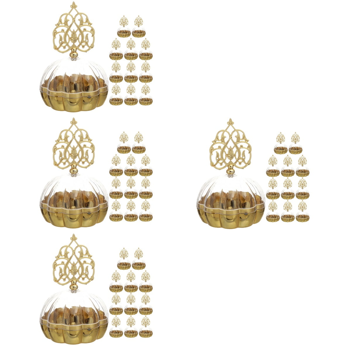 48 pcs Exquisite Plastic Candy Box Transparent Candy Storage Box ...