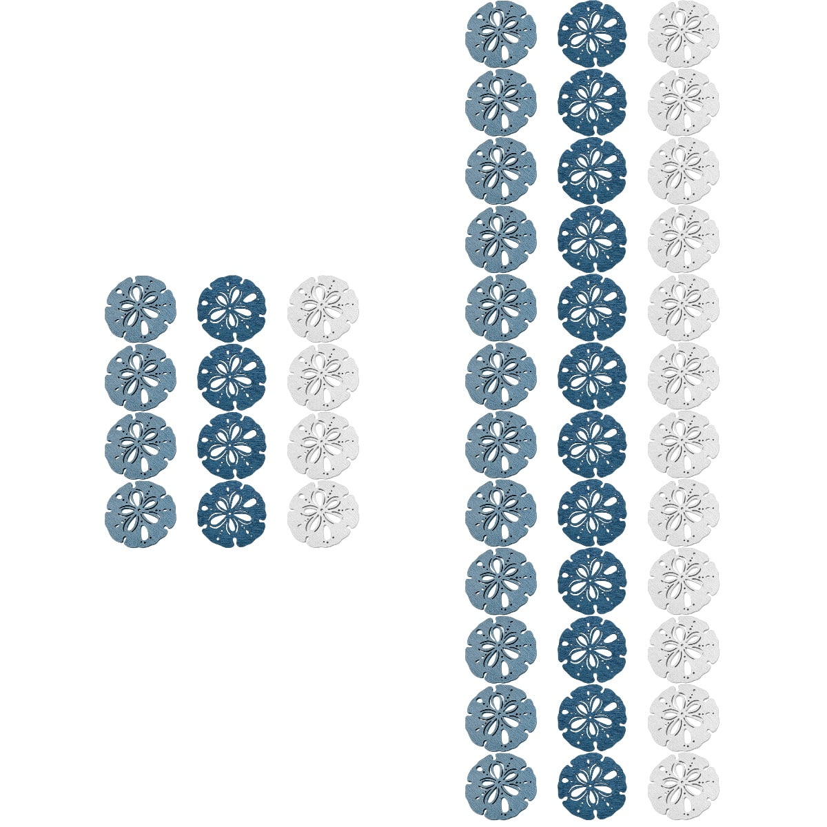 48 pcs Mediterranean Style Shell Ocean Themed Wooden Shell Layout ...