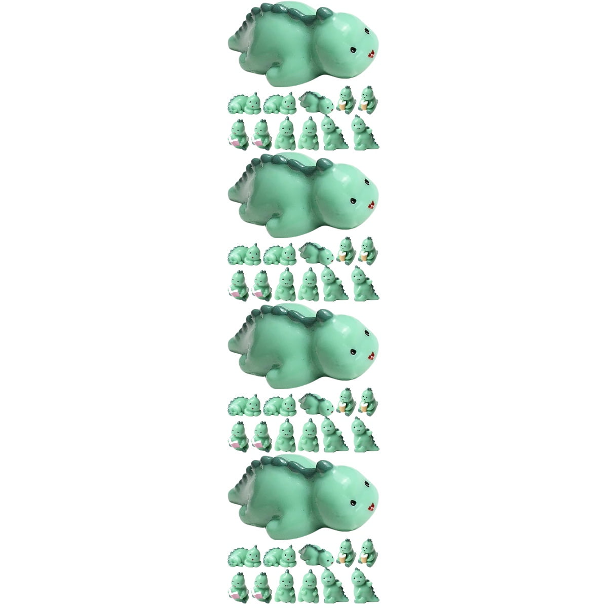 48 pcs Mini Dinosaur Ornaments Miniature Animals Figurines Micro Scene ...