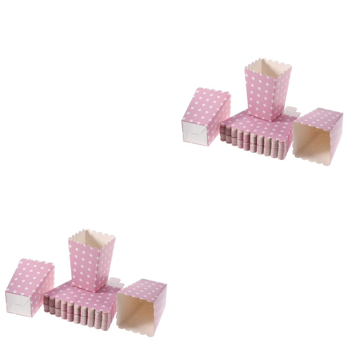 48 pcs Popcorn Boxes Holder Containers Cartons Paper Bags Dot Design ...