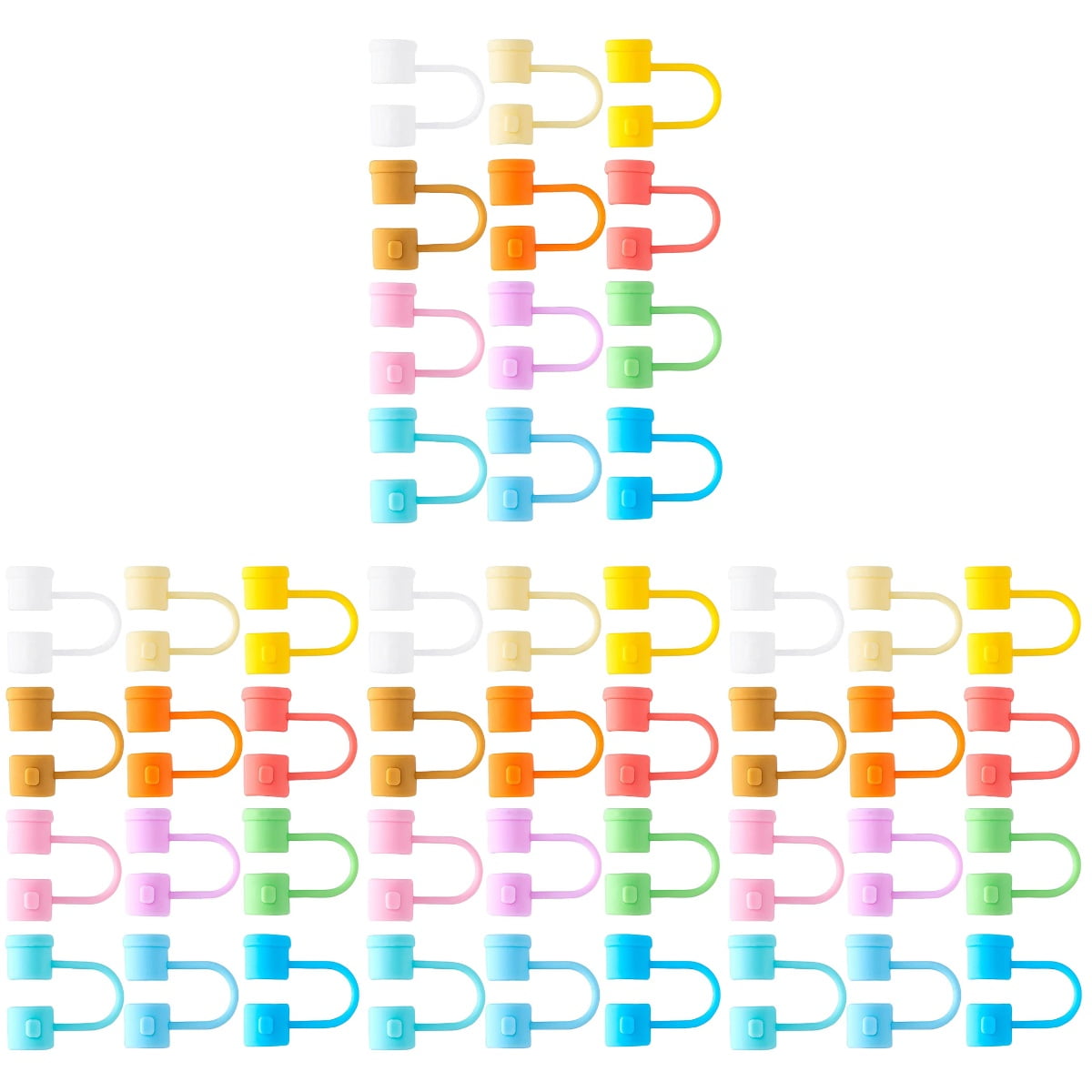 48 pcs Silicone Straw Tip Caps Reusable Straws Covers Drinking Straw ... 48 pcs Silicone Straw Tip Caps Reusable Straws Covers Drinking Straw ...