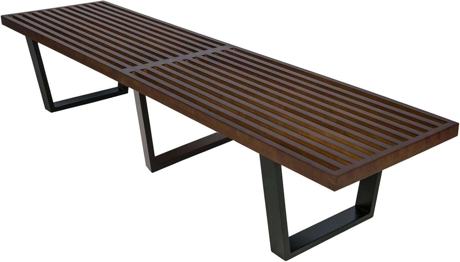48\u201D Wide Platform Bench with Rectangular Rubberwood Frame and ...