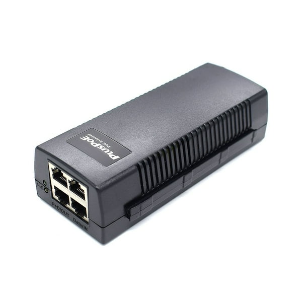 48 volt Power over Ethernet PoE Injector Adapter with 2-ports PoE out ...
