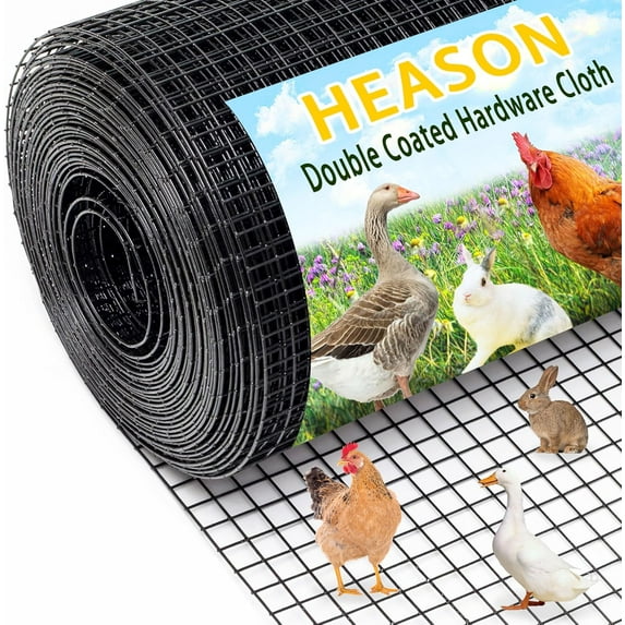 48'' x 100' 1/2inch Hardware Cloth 19 Gauge Black PVC Coated Wire ...