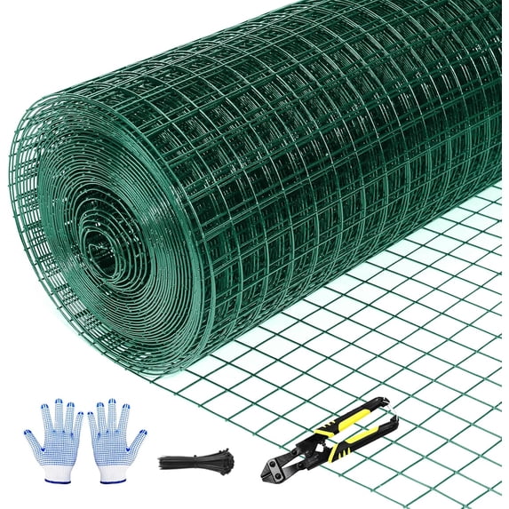 48" x 100' Chicken Wire Fencing, 19 Gauge Wire Fence, 1"x1" Mesh Size ...