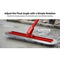 48" x 12" Stainless Steel Concrete Trowel, Red Bull Float with Wide ...