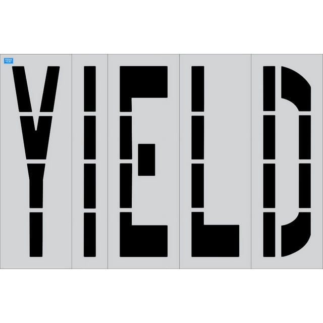 48" x 12" Word - YIELD Parking Lot Pavement Marking Stencil Thickness ...