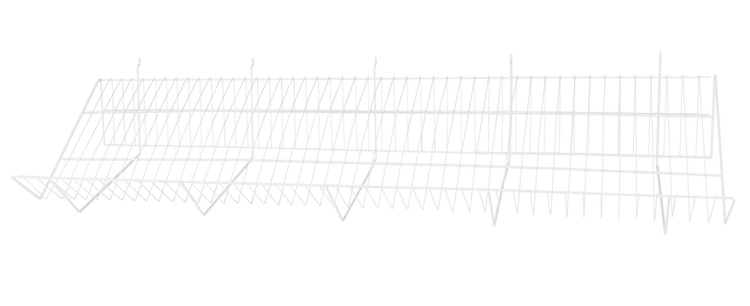 48 x 12 x 6 inch Black Downslope Shelf With 4 Inch Slanted Front Lip ...