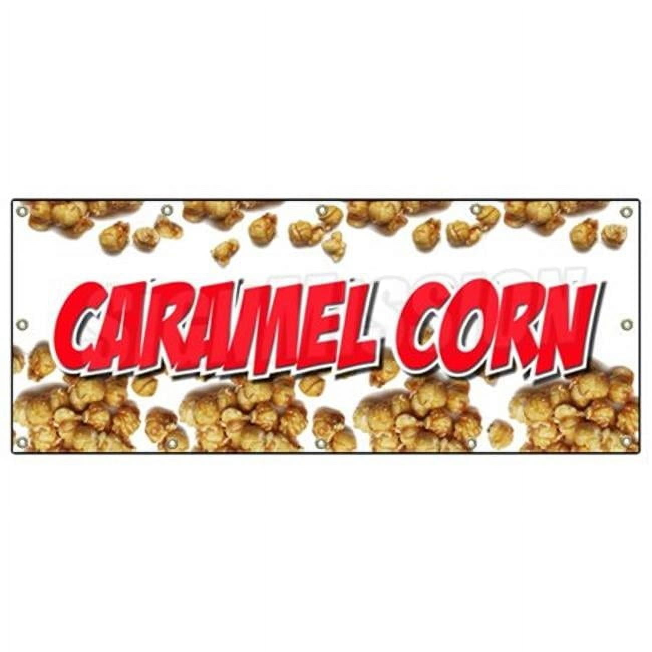 48 x 120 in. Caramel Corn Banner Sign - Caramel Popcorn Signs New Fresh ...