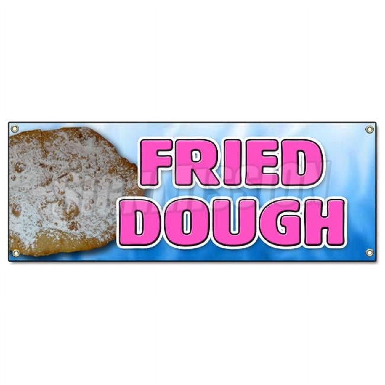 48 x 120 in. Fried Dough Banner Sign - Carnival Elephant Ear Deep ...