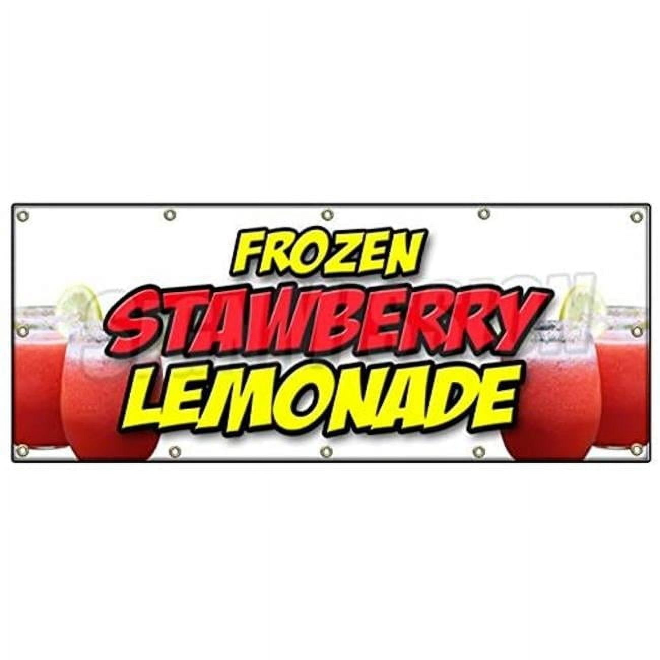 48 x 120 in. Frozen Strawberry Lemonade Banner Sign - Cold Refreshing ...