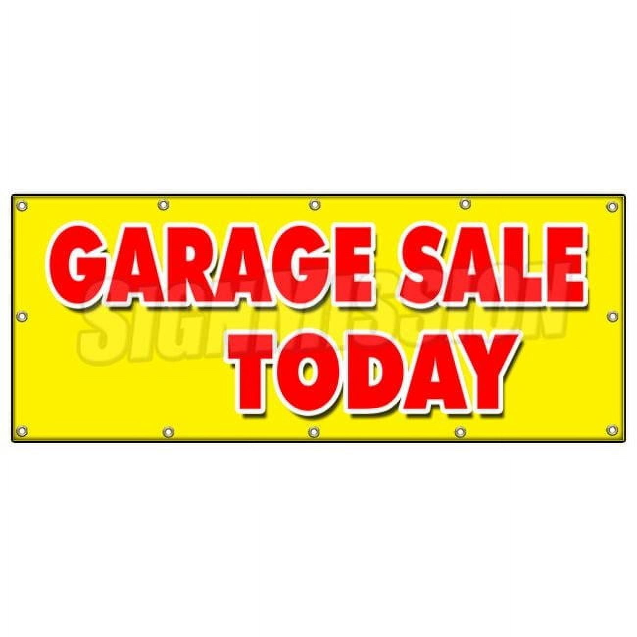 48 x 120 in. Garage Sale Today Banner Sign - Household Tools Furniture ...