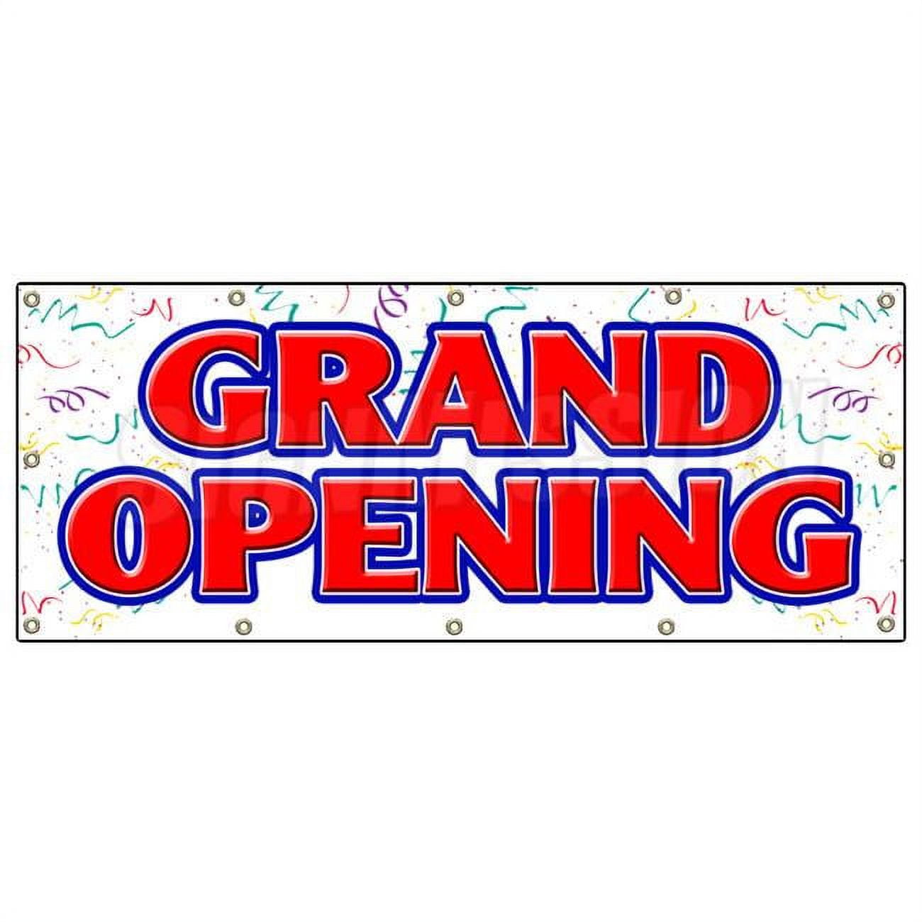 48 x 120 in. Grand Opening Banner Sign - New Store Sign Open Soon ...