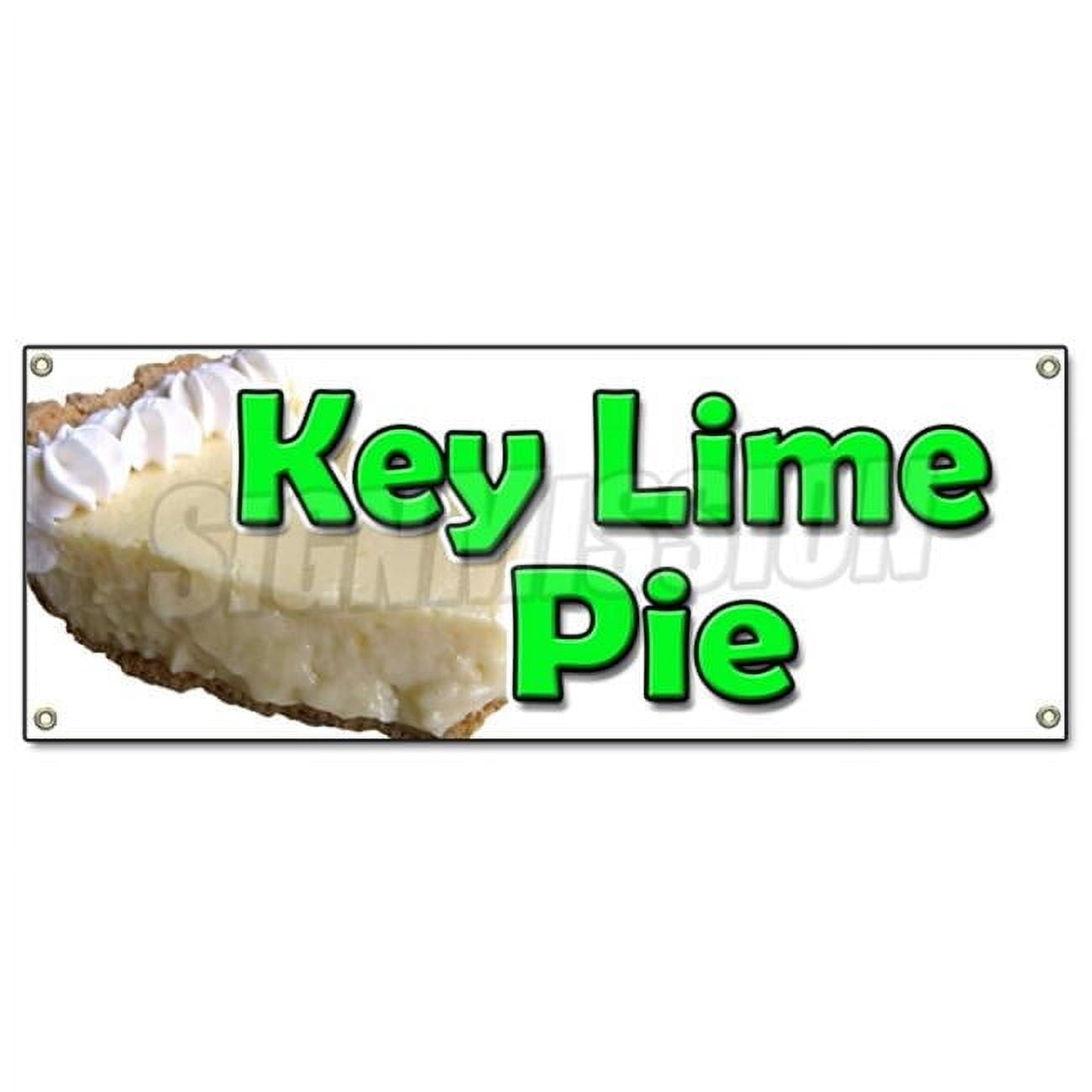48 x 120 in. Key Lime Pie Banner Sign - Bakery Eggs Sweets Pie Graham ...