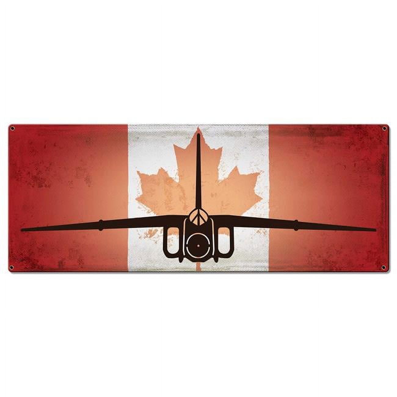 48 x 19 in. Planes AVRO Arrow Canadian Flag Vintage Metal Sign ...