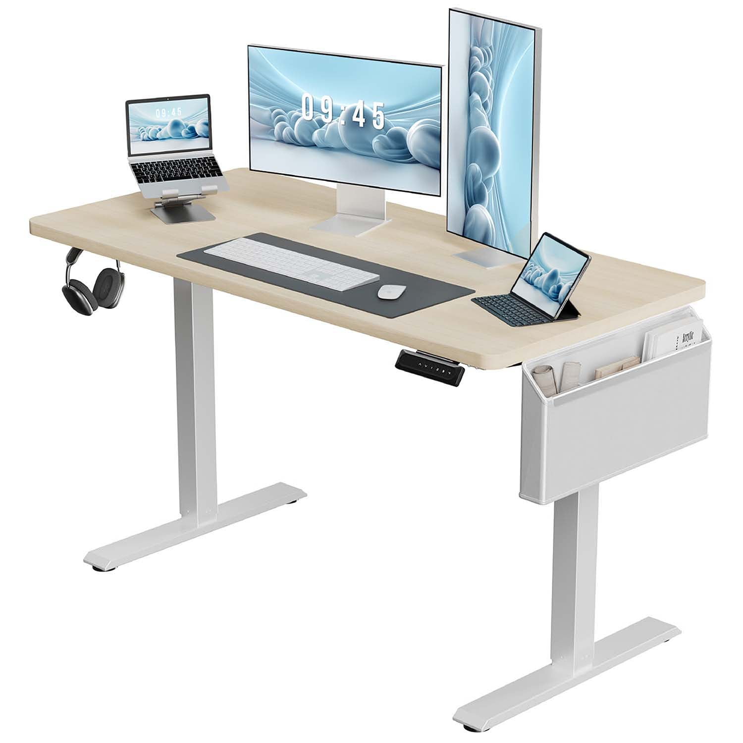 "Walmart 48""x24"" Height Adjustable Electric Raising Desk, Home Office ...