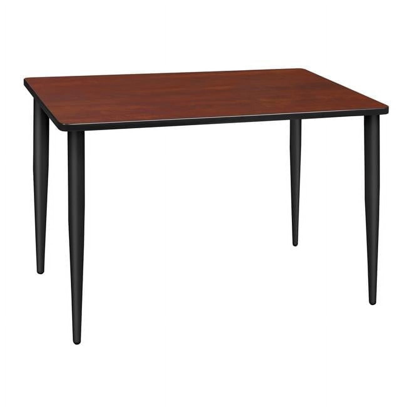 48 x 24 in. Kahlo Tapered Leg Table, Cherry & Black - Walmart.com