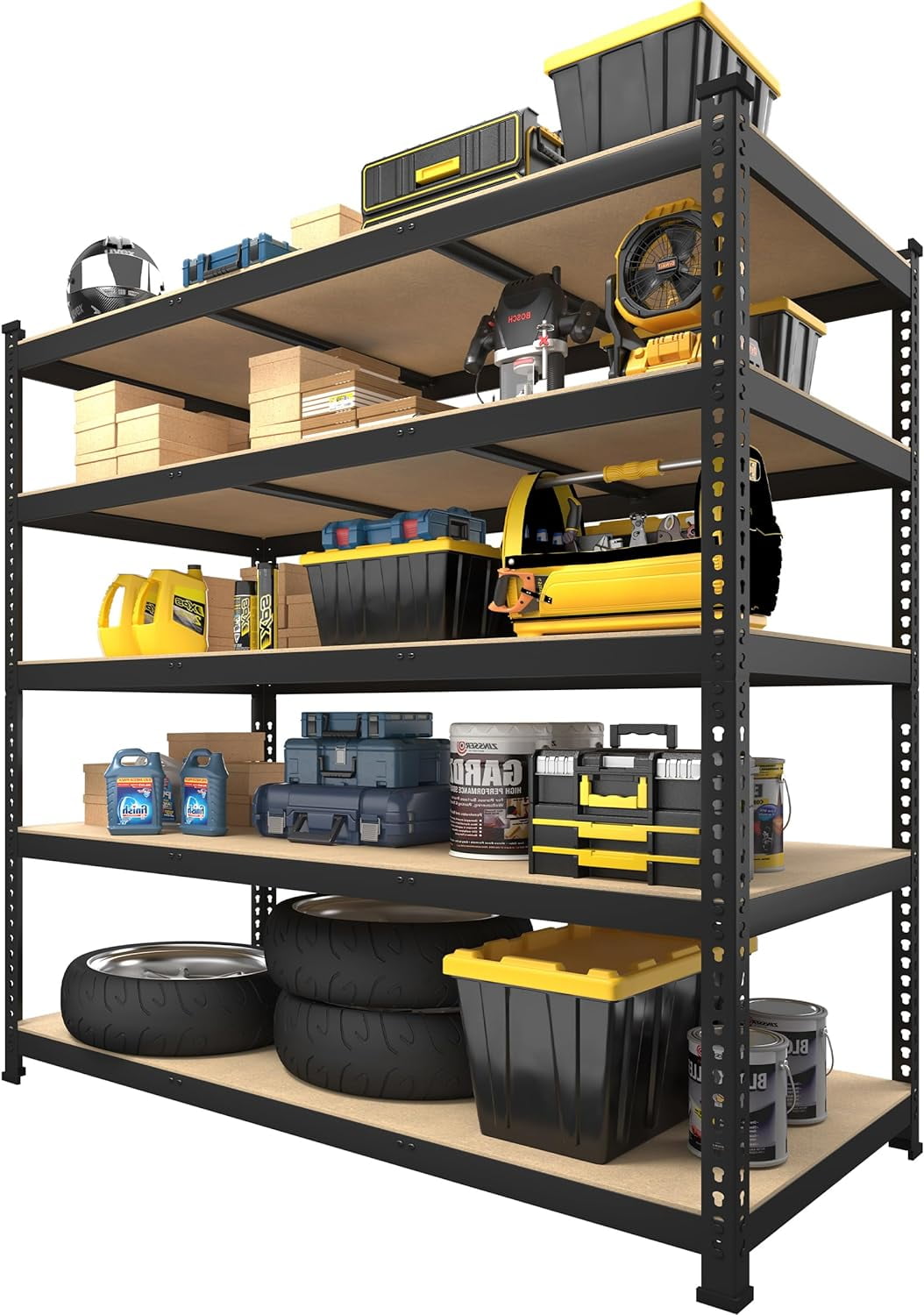 48 "x 24" x 72 "Heavy Duty Storage shelf - 5 level adjustable garage ...