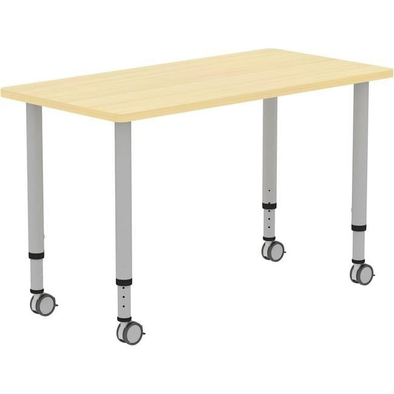 48 x 26.62 x 33.62 in. Height Adjustable Rectangular Table, Maple - Walmart.com