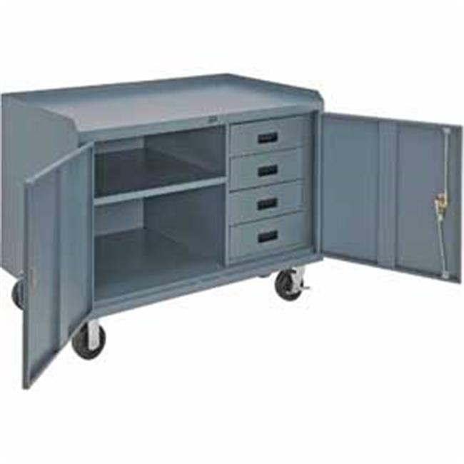 48 x 26 in. 4 Drawer Mobile Cabinet Bench - Gray - Walmart.com