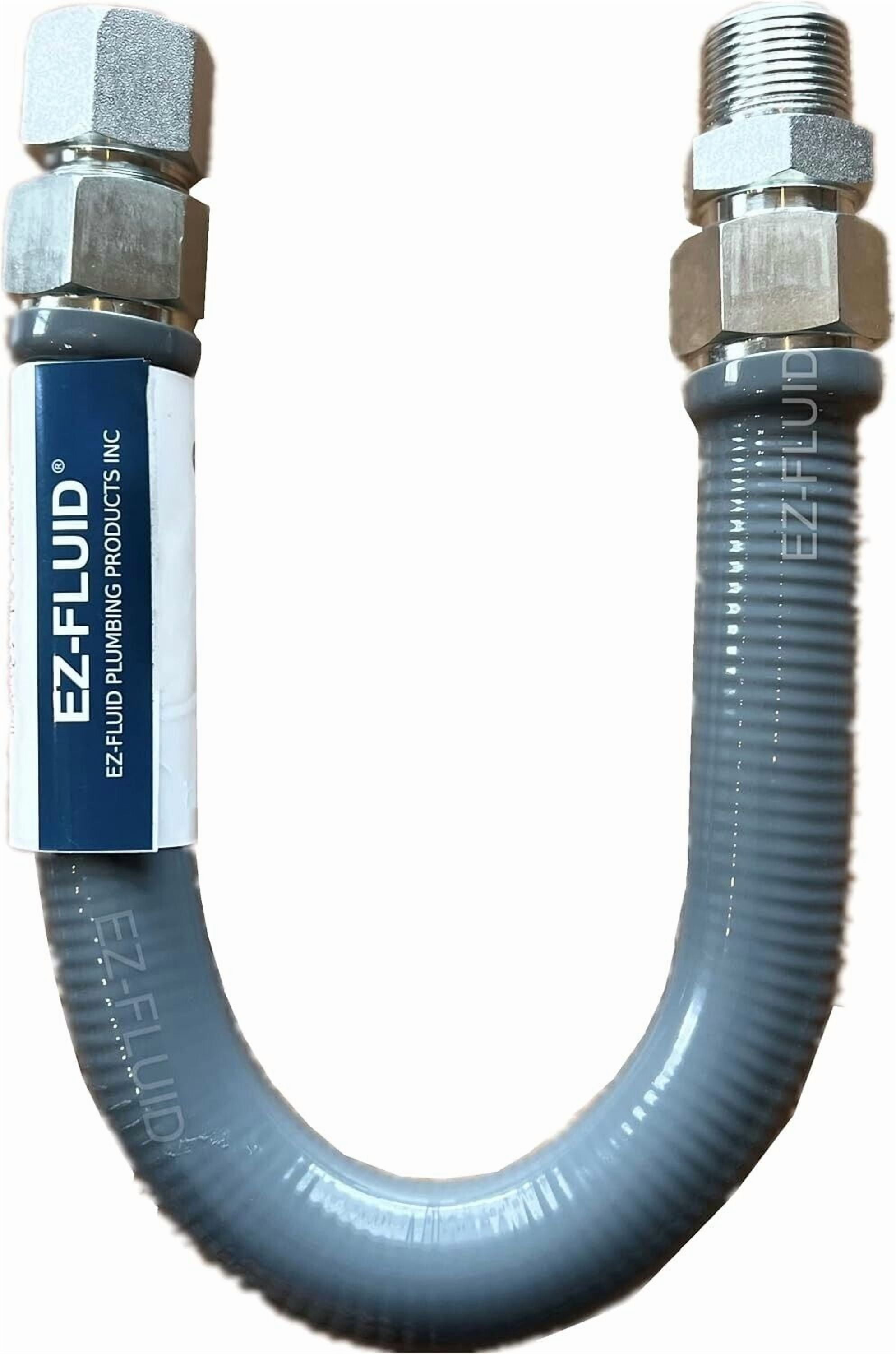 48" x 3/4" MIP x 3/4" FIP,(1"OD) PVC Coated High Flow Gas Connector ...