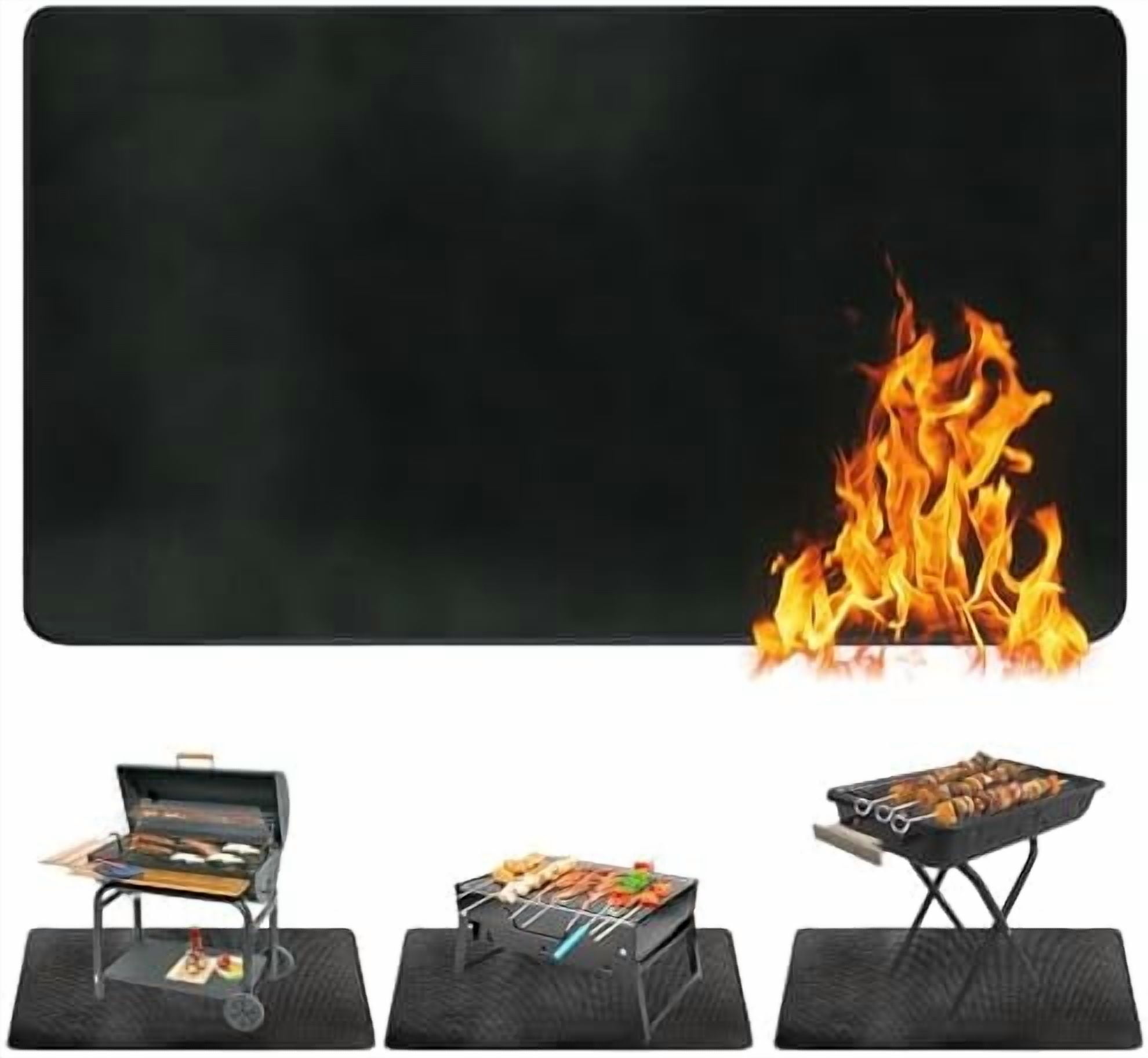 48 x 30 Inch Under Grill Mats for Outdoor Grill, Indoor Fire Pit ...