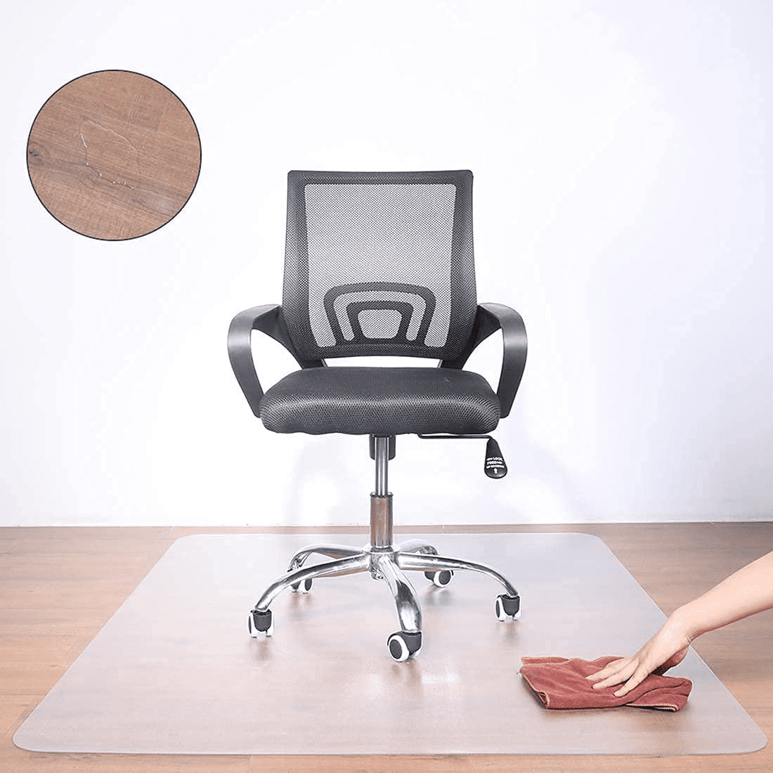 48" x 30" PVC Chair Floor Mat Home Office Protector, Rectangle Hardwood ...