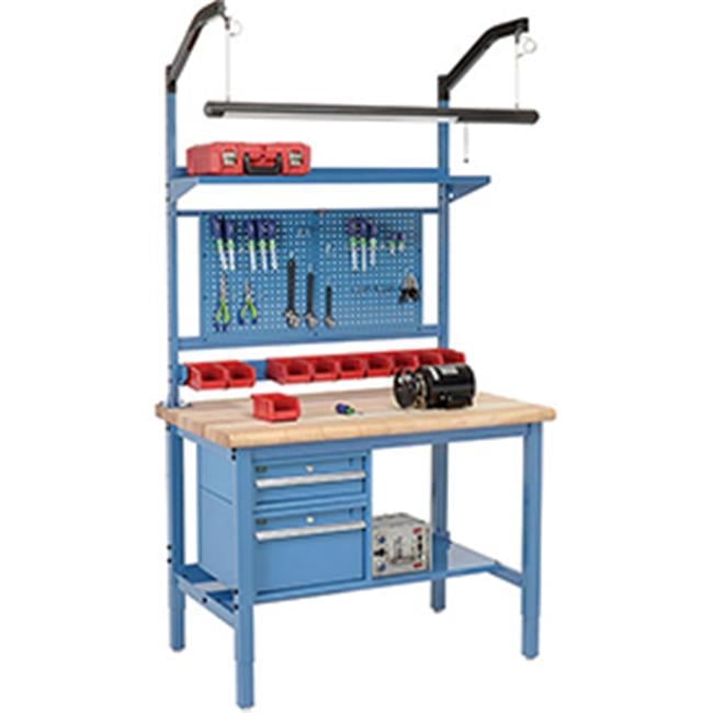 48 x 30 in. Production Workbench - Maple Butcher Block Safety Complete ...