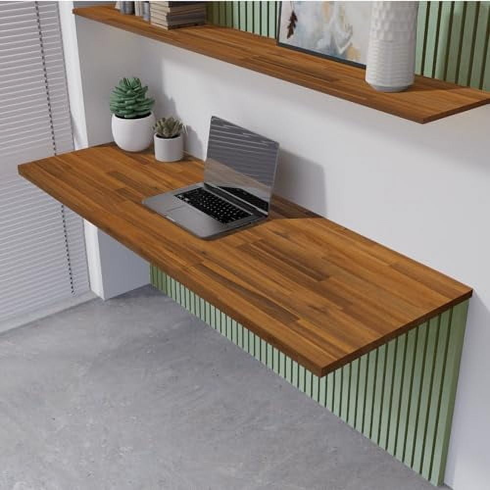 48 x 30 in. Solid Wood Table Top, Teak Stained Acacia Desktop for ...