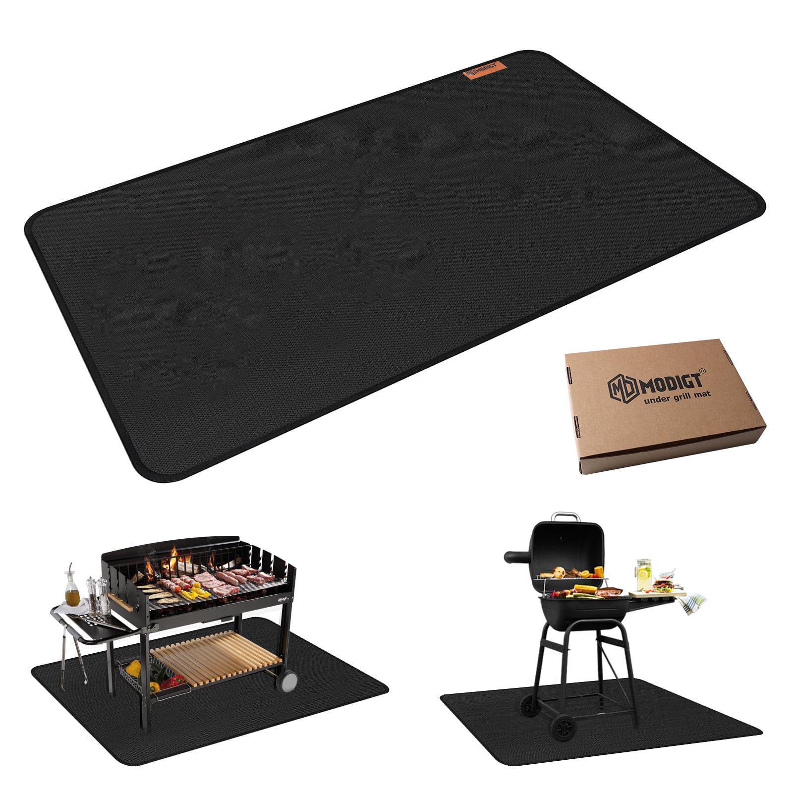 48 x 30 inch Under Grill Mats for Outdoor Grill, Double-Sided Fireproof ...