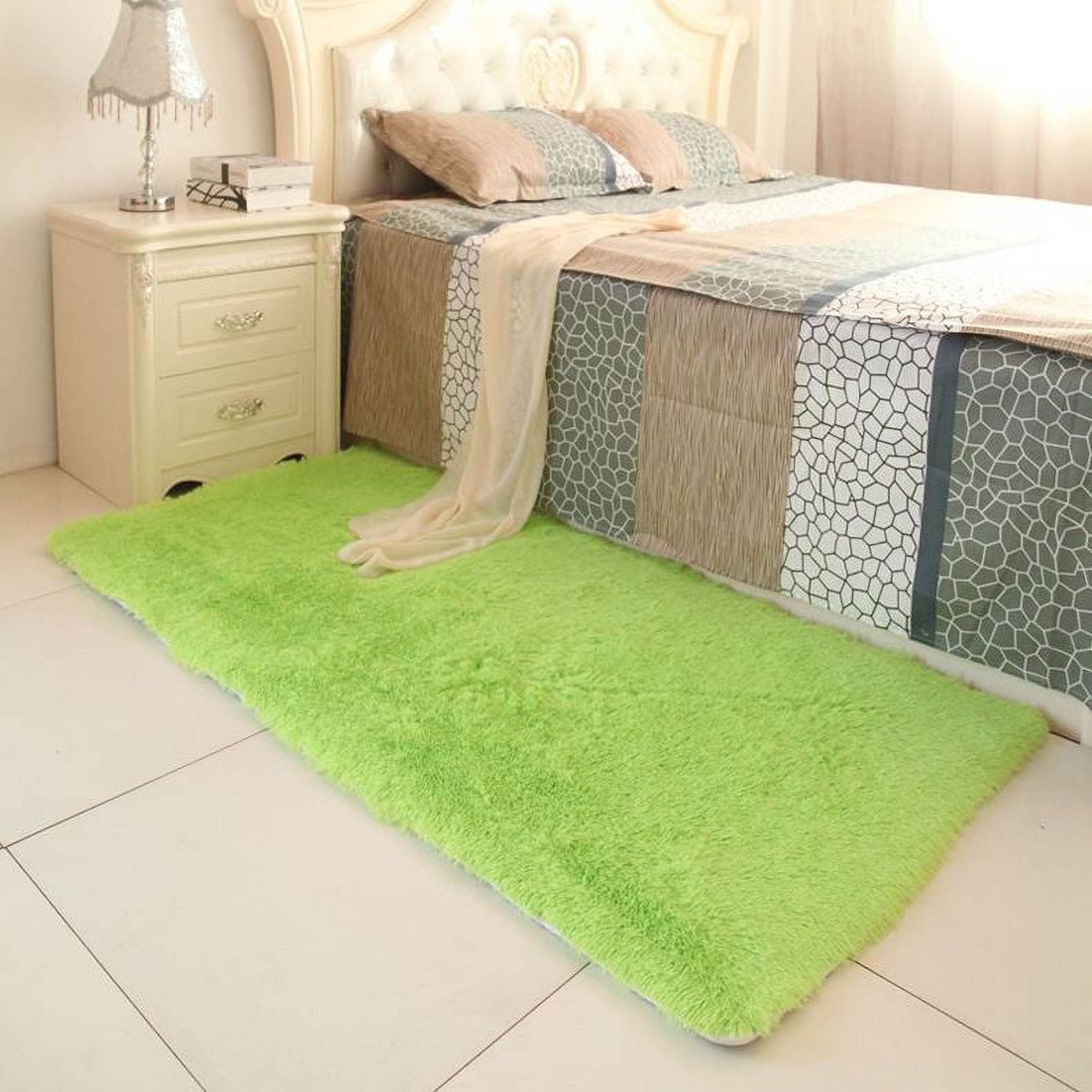 48'' x 32'' Soft Area Rug Fluffy Floor Rugs Anti-Skid Shaggy Carpets ...