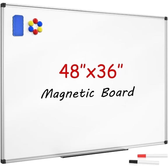 Magnetic Glass Whiteboard for Wall, 36