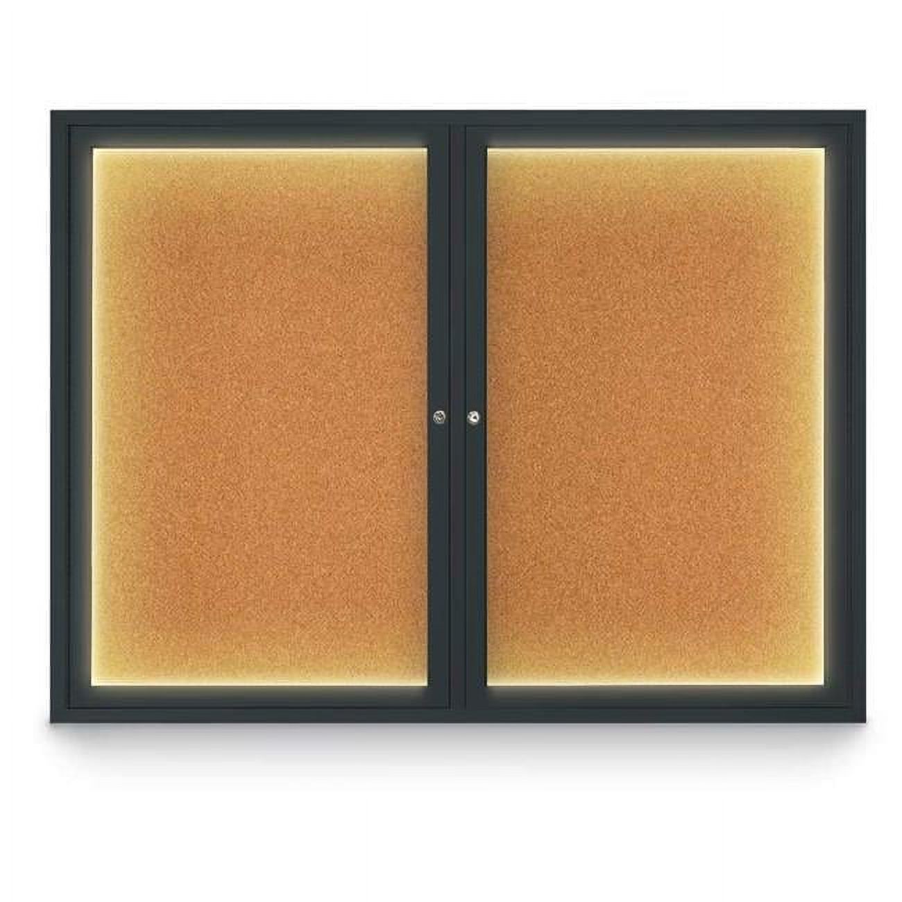 48 x 36 in. Double Door Traditional Indoor with Illumination Enclosed ...