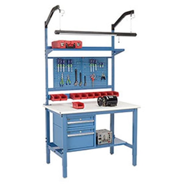 48 x 36 in. Production Workbench - ESD Laminate Safety Edge Complete ...