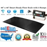 48" x 48" (4x4) Smart Ready Floor scale with 2 Ramps / Pallet size ...