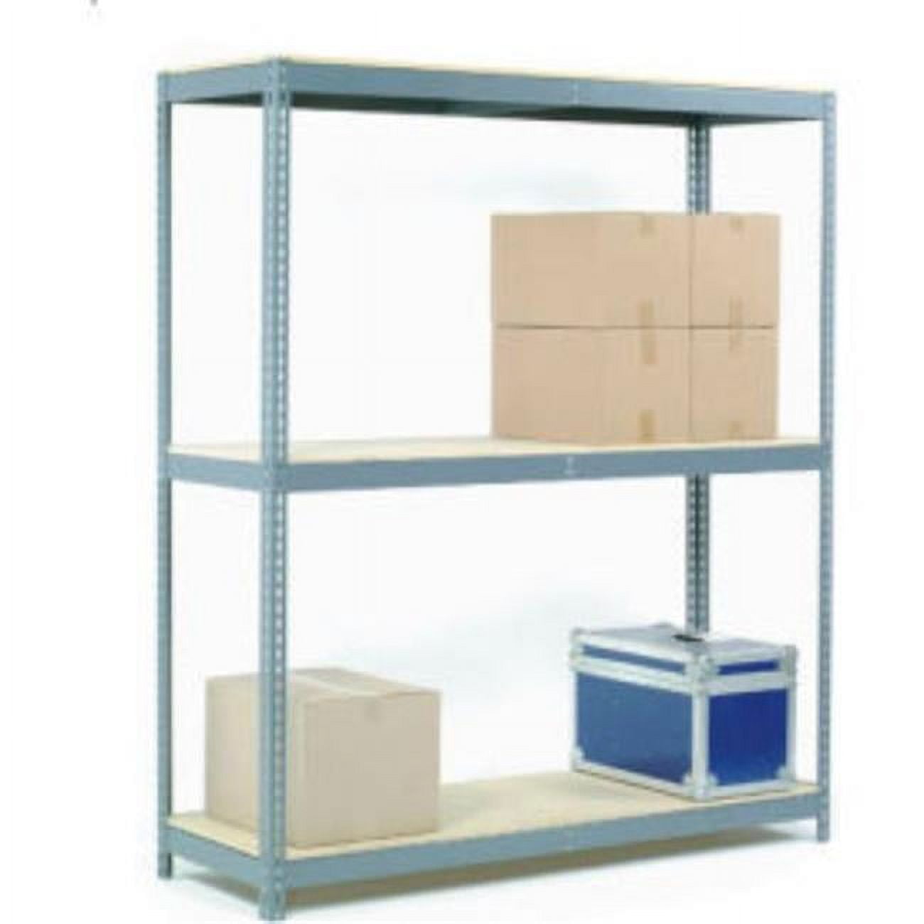 48 x 48 in. Additional Level Wide Span Rack with Wood Deck, Gray ...
