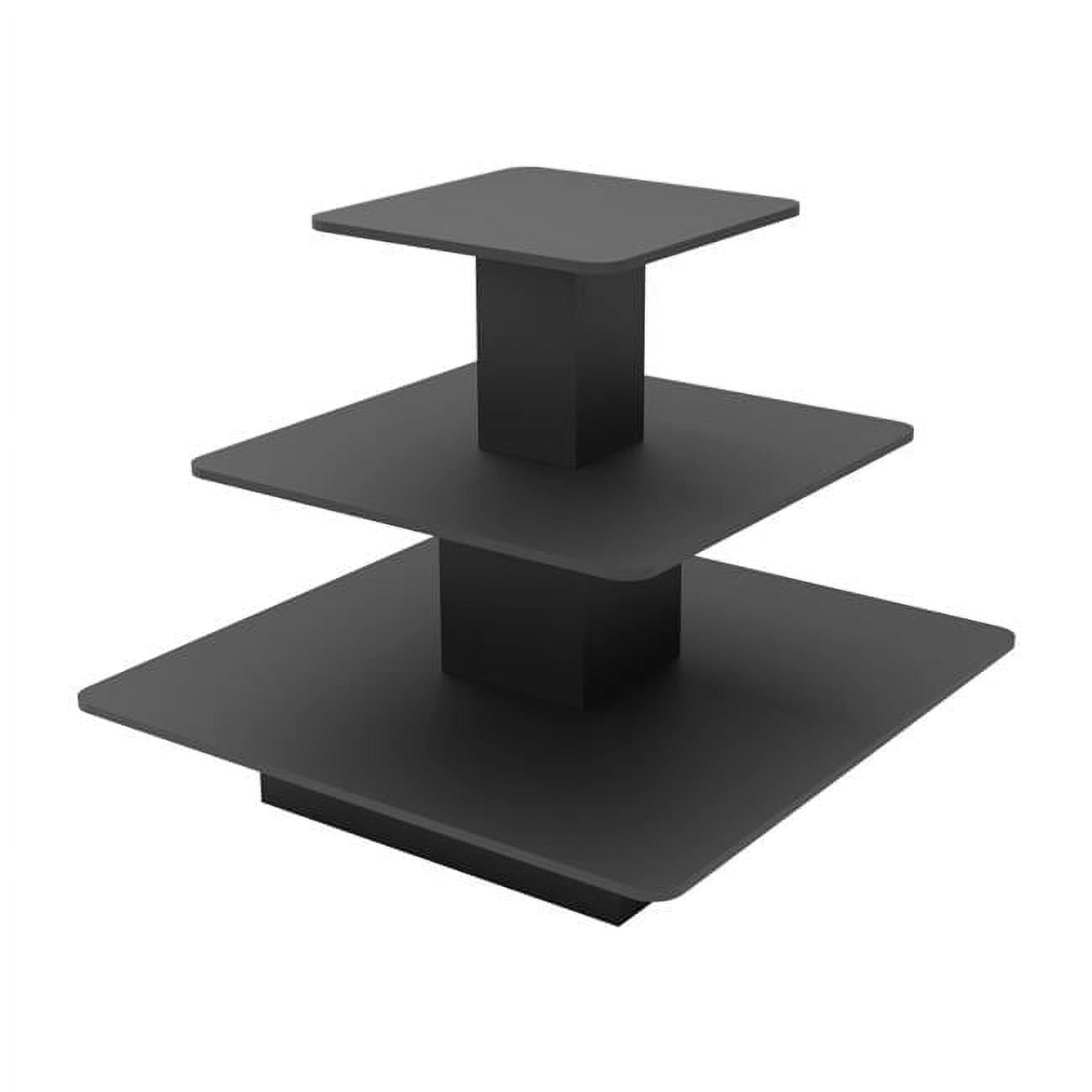 48 x 48 x 42 in. 3-Tier Square Table, Black - Walmart.com