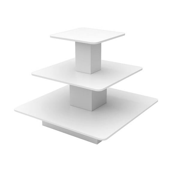 48 x 48 x 42 in. 3-Tier Square Table, White - Walmart.com