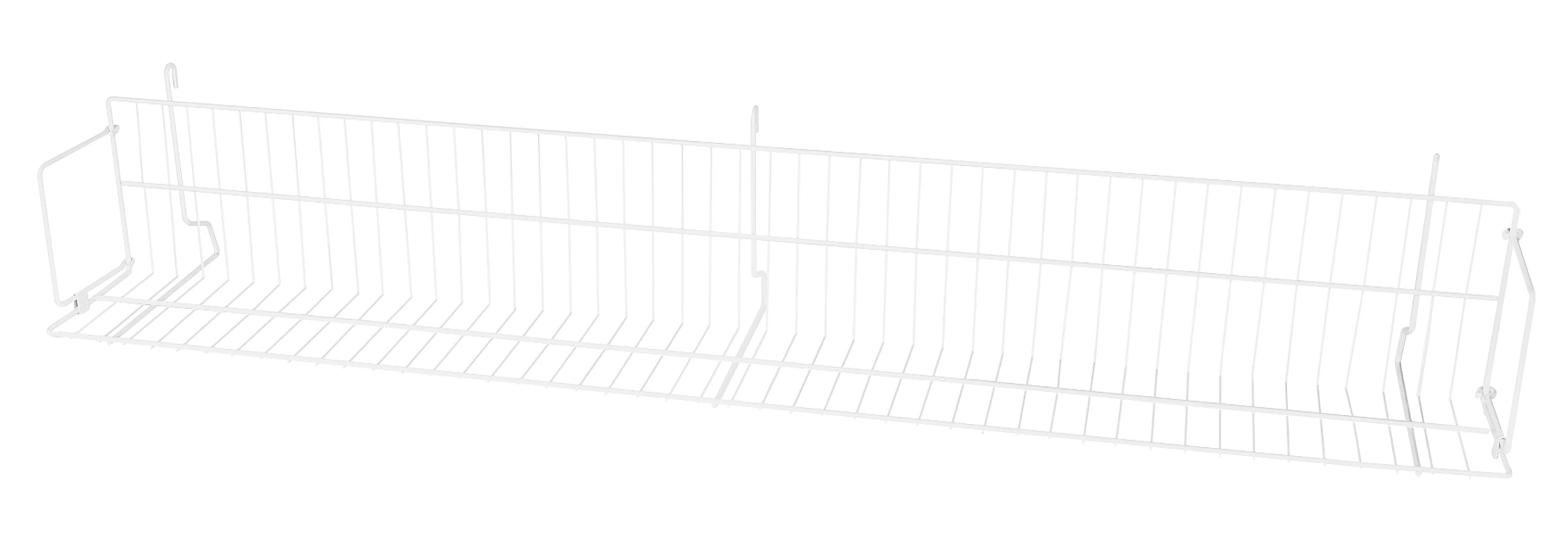 48 x 6 x 6 ½ inch White CD/DVD/Cassette Shelf - For Wire Grid - Walmart.com