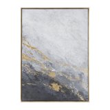 DecMode 48x65 Geode Framed Wall Art Gold Frame Contemporary Abstract ...