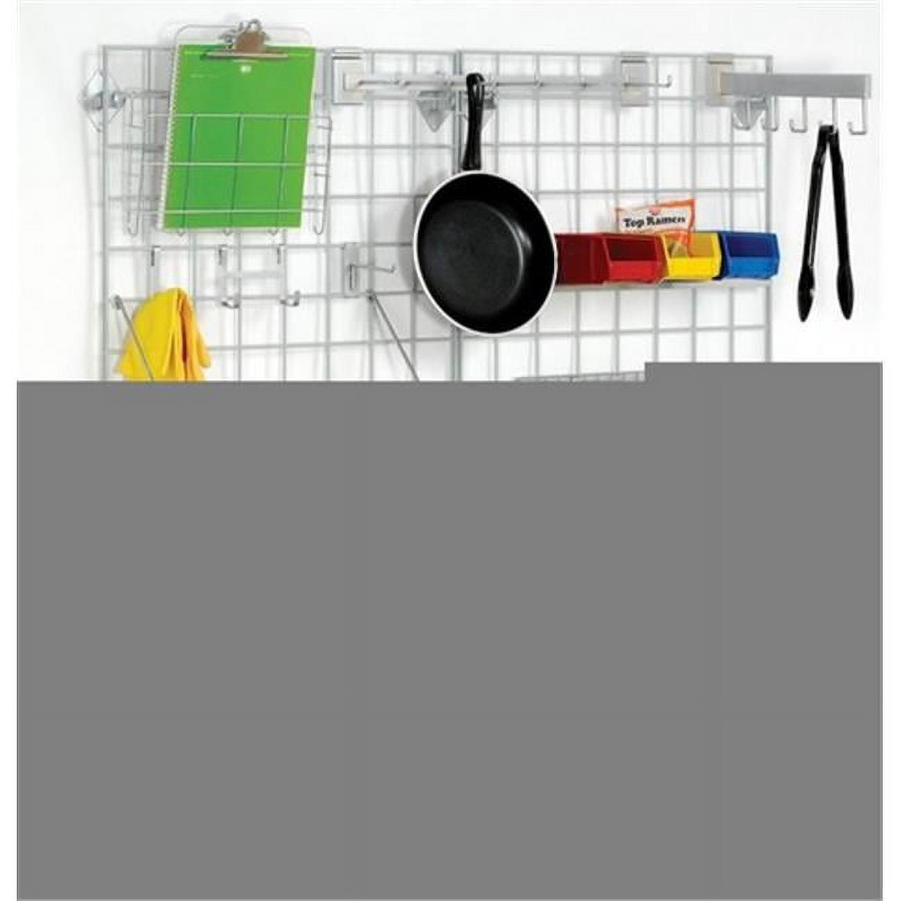 48 x 72 in. Epoxy Space Wall System Wire Grid Panel, Gray - Walmart.com
