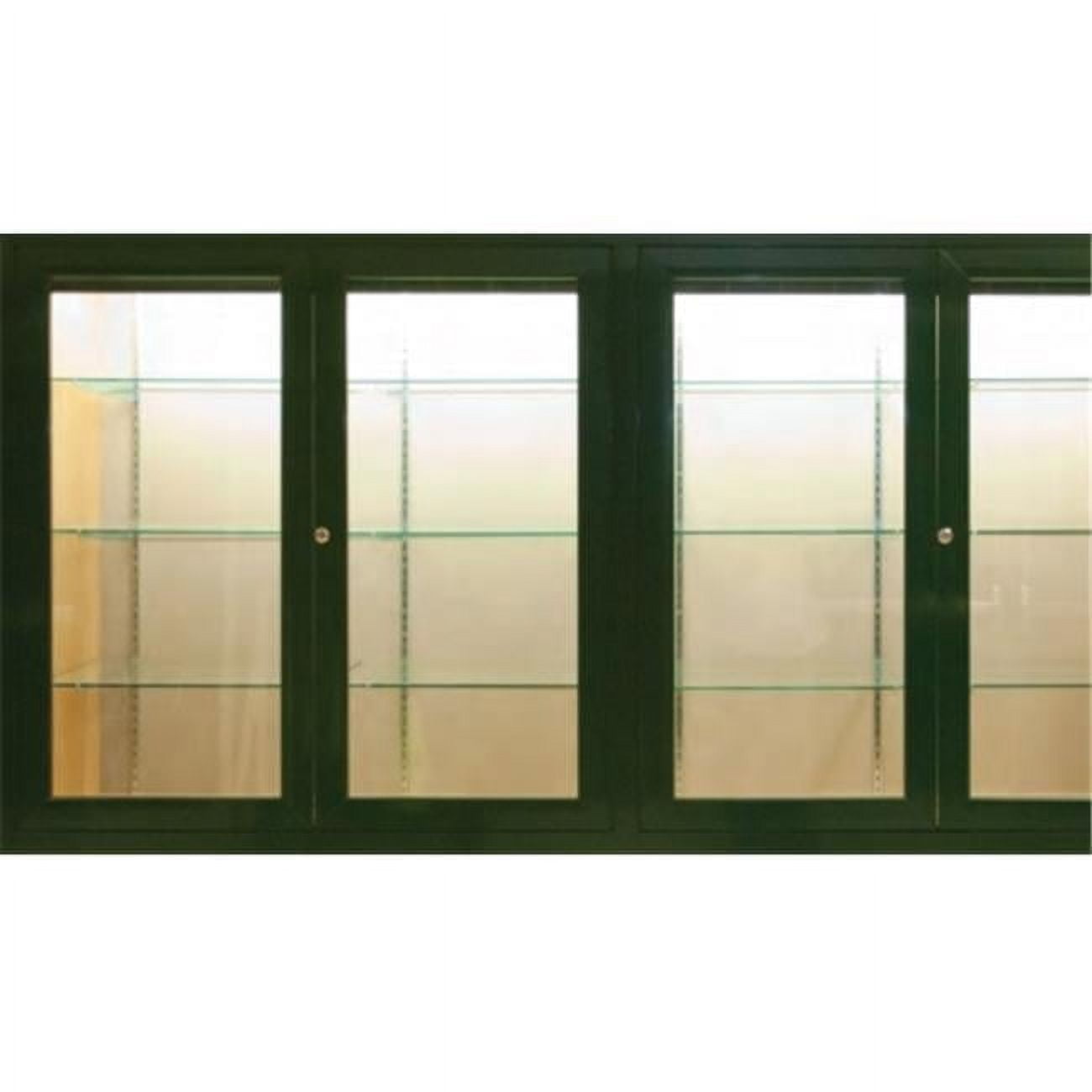 48 x 72 x 16 in. Vinyl Fabric Recessed Sliding Door Framed Trophy Case ...