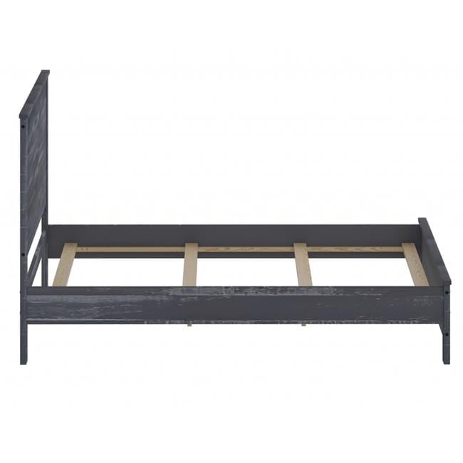 48 x 78.25 x 56.75 in. Gray Solid Wood Full Size Double Bed Frame ...