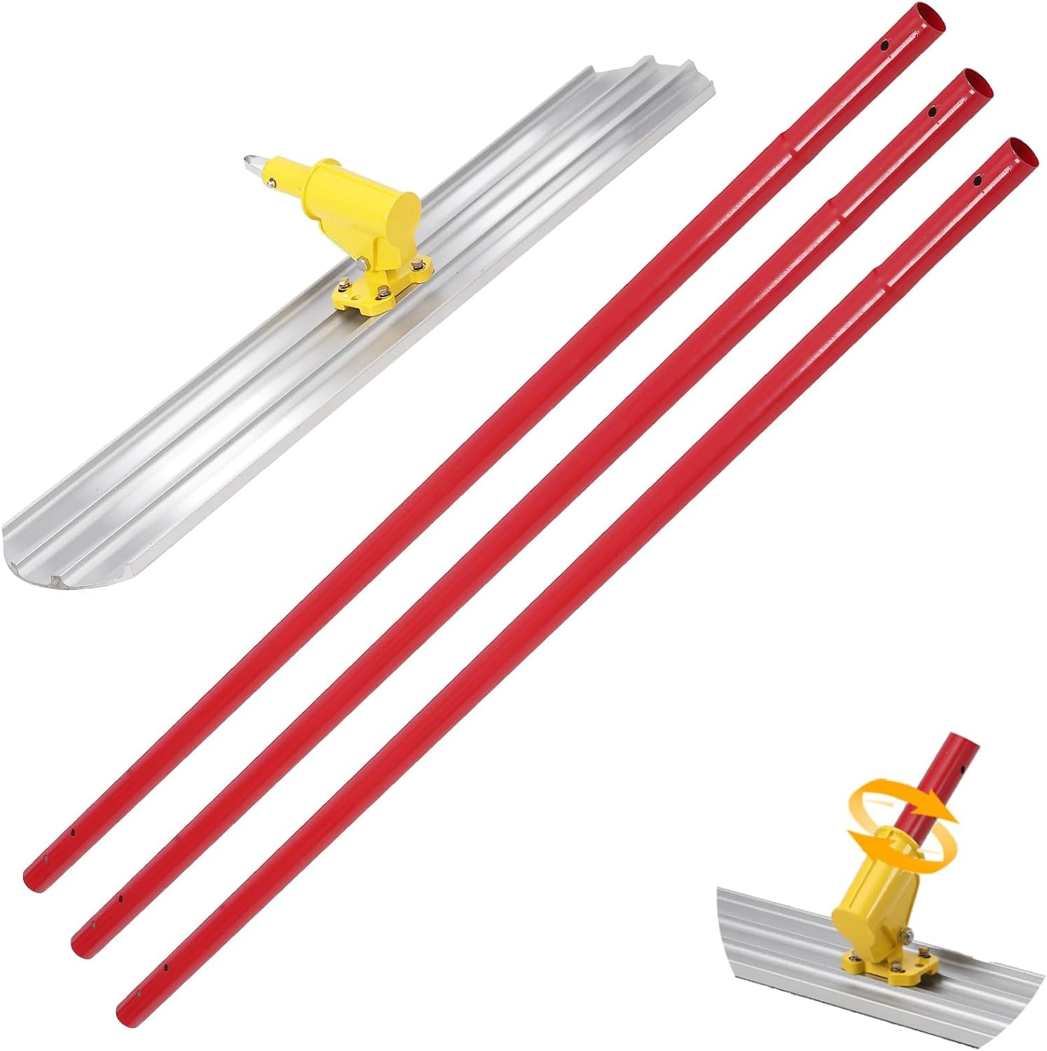 48 x 8" Concrete Bull Float, Float Magnesium Concrete Finishing Tools ...