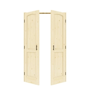 American Wood Unfinished Pine Z-design Wood Barn Door Kit (30x80 ...