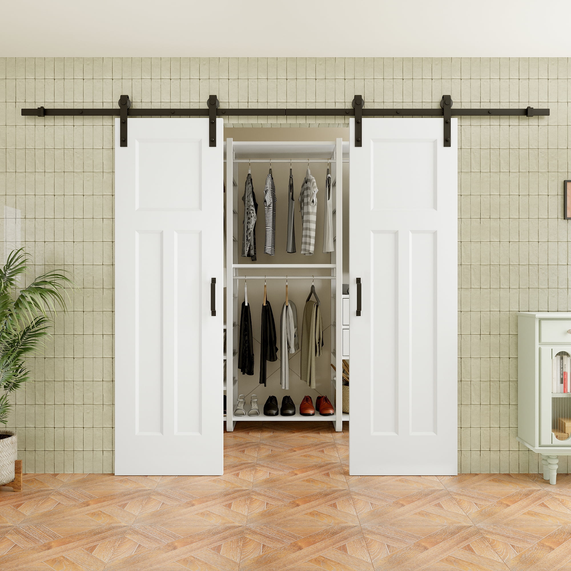 48" x 80" T Shape Waterproof White Primed Solid Core Composite MDF Wood ...