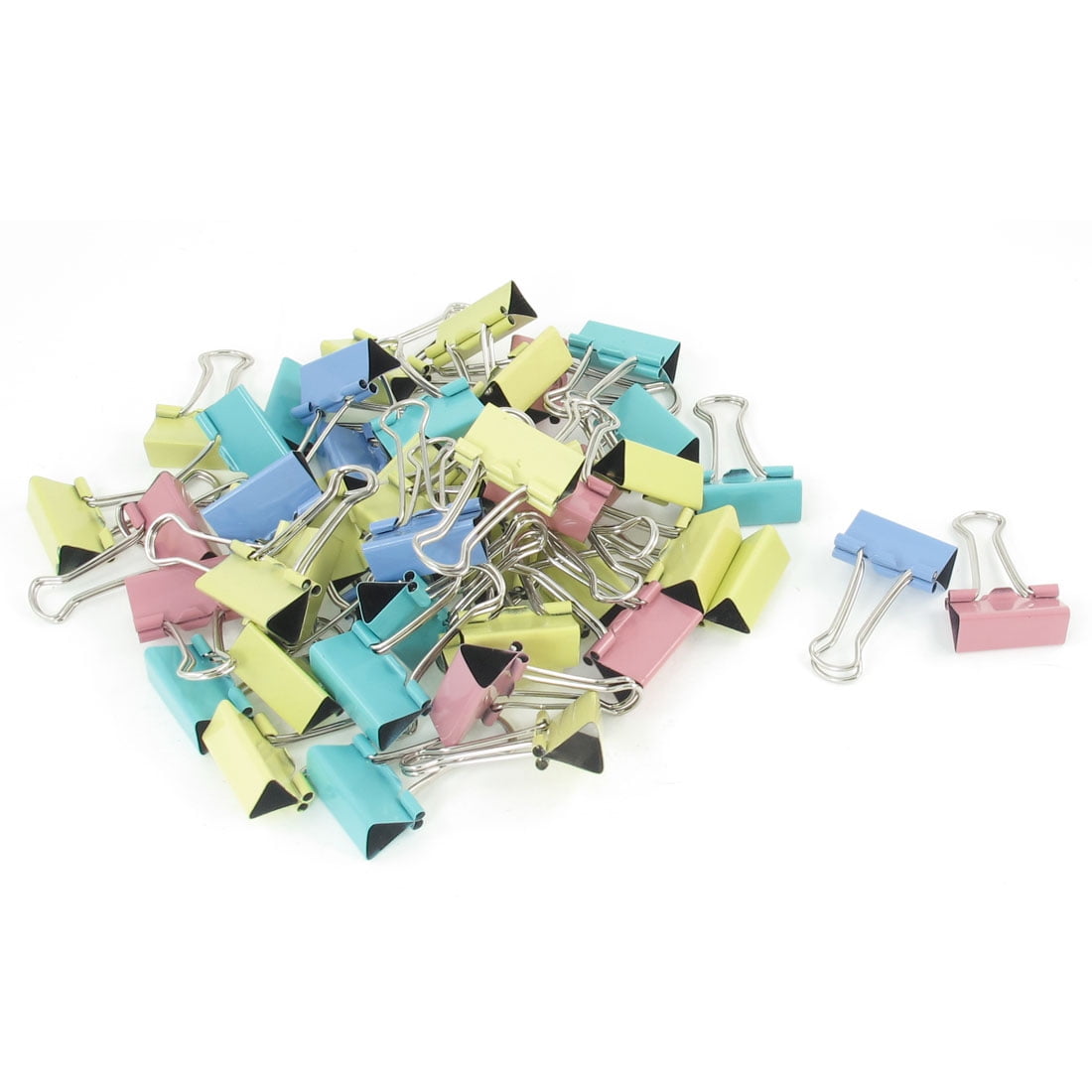 48 x Assorted Color Metallic Office Paper Binder Clips Tool - Walmart.com